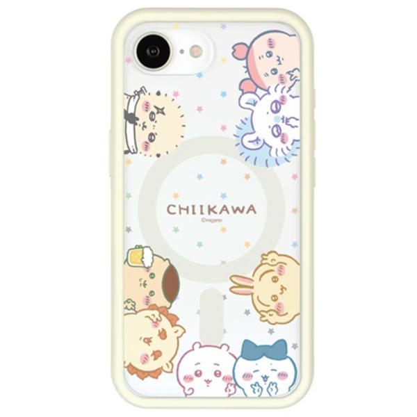 【発売日：2026年05月21日】グルマンディーズ ちいかわ IIIIfit プランプフレーム iPhone17e / 16e 対応 MagSafe 対応 ケース CK-123B ピース・背面は傷や指紋が付きにくいマットクリア仕様・ストラッ...