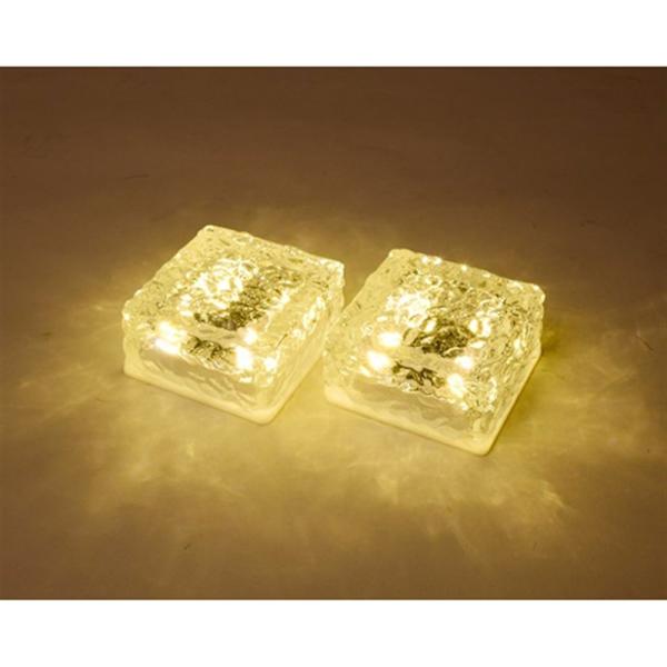 山善 LEDガーデンソーラーライト 【Piccolo ピッコロ】 2個入り　10cmタイプ WKR-1027(GD) ゴールド（電球色）・センサー自動点灯・ソーラーパネルなので電気代不要・防塵防水IP66（※水没は不可）