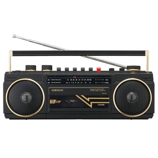 ORION（オリオン） Bluetooth機能搭載ステレオラジオカセット SCR-B3(BK) ブラック・Bluetooth機能搭載・FMワイドバンド/AMラジオチューナー採用・USB/SDカード MP3 再生/録音機能搭載