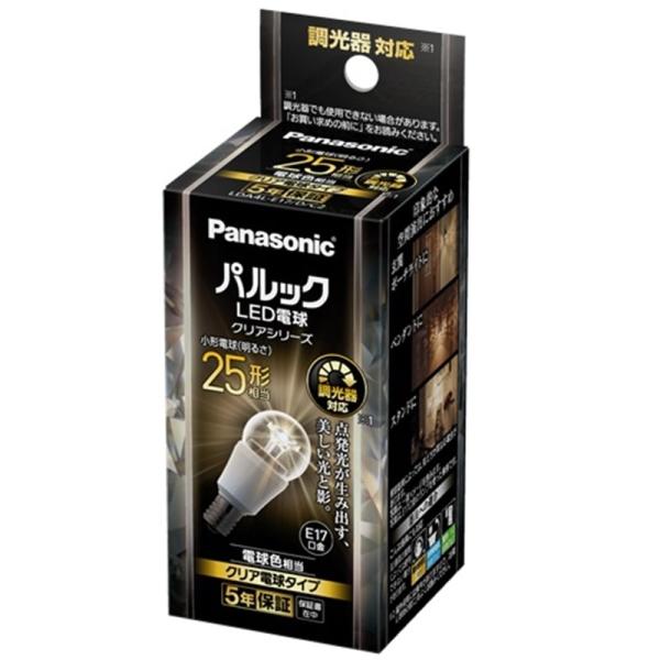 【発売日：2025年10月21日】Panasonic（パナソニック） パルックLED電球 クリアシリーズ 4.3W (電球色相当/調光器対応） LDA4LE17DC2 小形電球25形相当/E17口金・白熱電球同等の「陰影・きらめき」・定格寿...