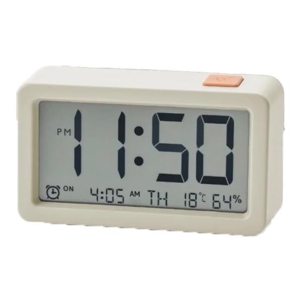 アデッソ アラームクロック CL-01 ・大画面LCDディスプレイ・アラーム＆スヌーズ機能搭載・コンパクト＆シンプルデザイン
