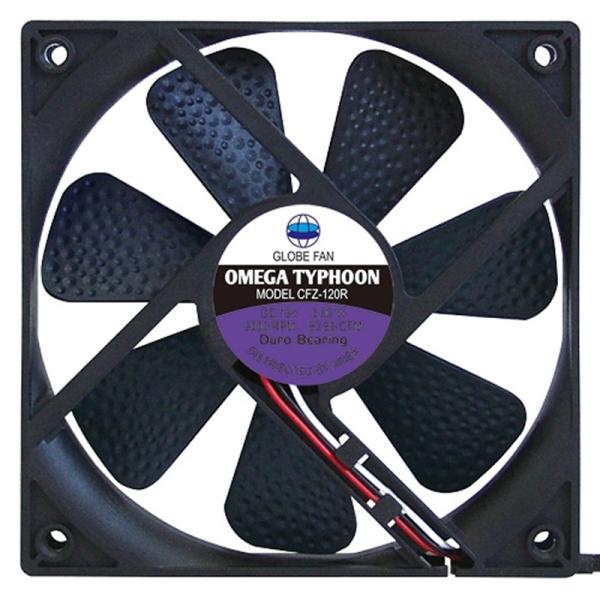 Ainex（アイネックス） OMEGA TYPHOON 120mm 高速タイプ CFZ-120RB ・ケース用ファン120mm角・OMEGAブレード+DUROベアリング搭載・一般的な羽根と比べ風量増・騒音減を実現