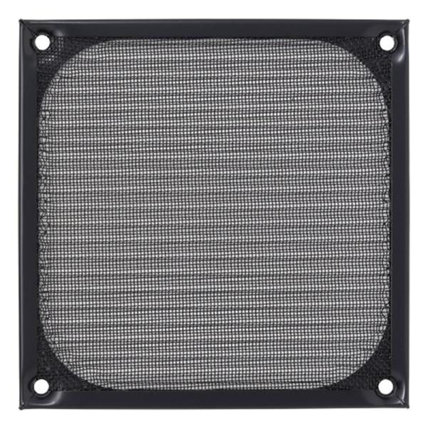 Ainex（アイネックス） アルミファンフィルター 120mm用 CFA-120D-BK ブラック・ケースファンが吸い込むちりやほこりの進入を防止