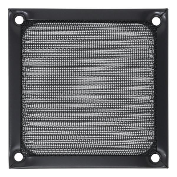 Ainex（アイネックス） アルミファンフィルター 80mm用 CFA-80D-BK ブラック・ケースファンが吸い込むちりやほこりの進入を防止