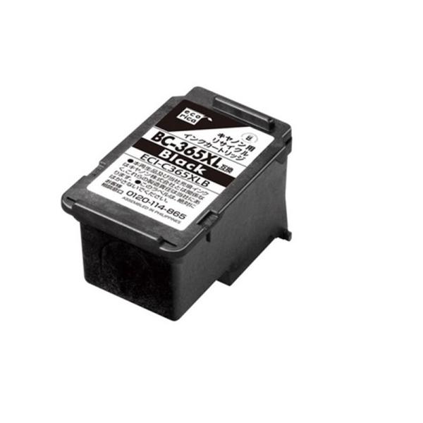 エコリカ BC-365XL 互換リサイクルインクカートリッジ ECI-C365XLB ブラック/顔料お取寄せの場合の納期目安：未定（5/15現在）・インク残量表示に対応・BC-365XL/366XL互換シリーズ・耐力（たいりょく）インク