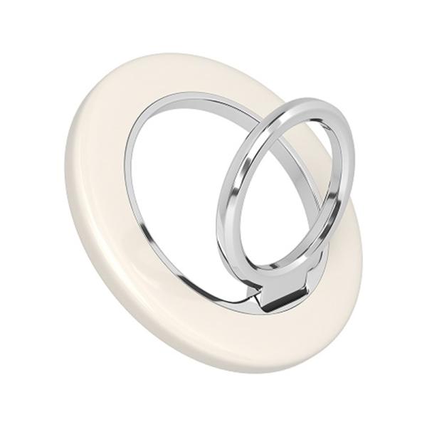 MOTTERU（モッテル） スマホリングスタンド Magsafe対応 マグネット式 360度回転 MOT-SRING01-AM アーモンドミルク・マグネットでピタッと固定・持ち方に合わせて角度調整可能・スタンドとしても使える