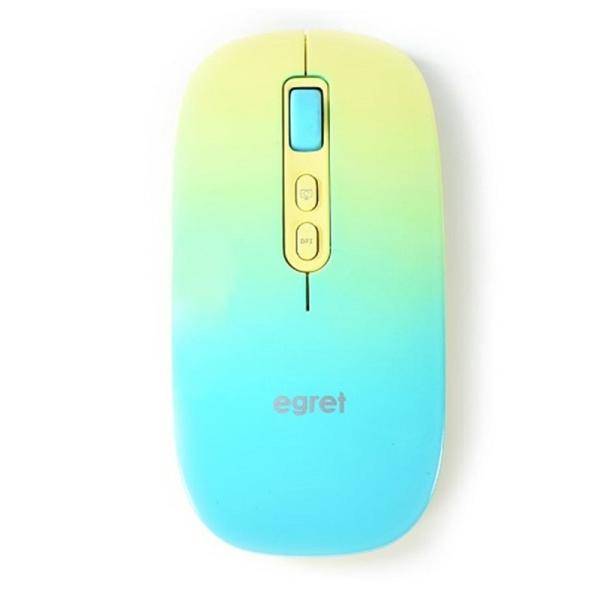 ビジネスハーモニー ワイヤレスマウス　「PrettiE」 EM23-P3 萌黄・挿すだけ使えるUSBレシーバー付き・３つのチャネルでデバイスを簡単切替・クリック感のある静音ボタン