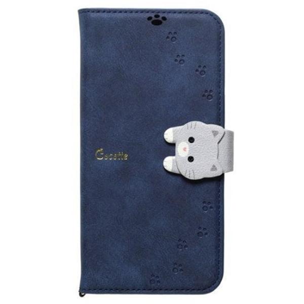 NATURAL design Google pixel 8a 手帳型ケース New Cocotte GP8a-COT06 ネイビー・カードポケットとストラップにもあしあと付き。細かいところにも可愛いワンポイント・マグネットフラップで開け閉め...