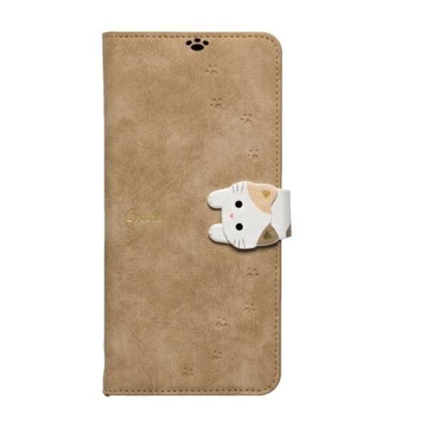NATURAL design Google Pixel 9a対応 手帳型ケース（New Cocotte） GP9a-COT05 ベージュ・かわいい猫ちゃんといつでも一緒・ココットが新デザインで登場・QIワイヤレス対応