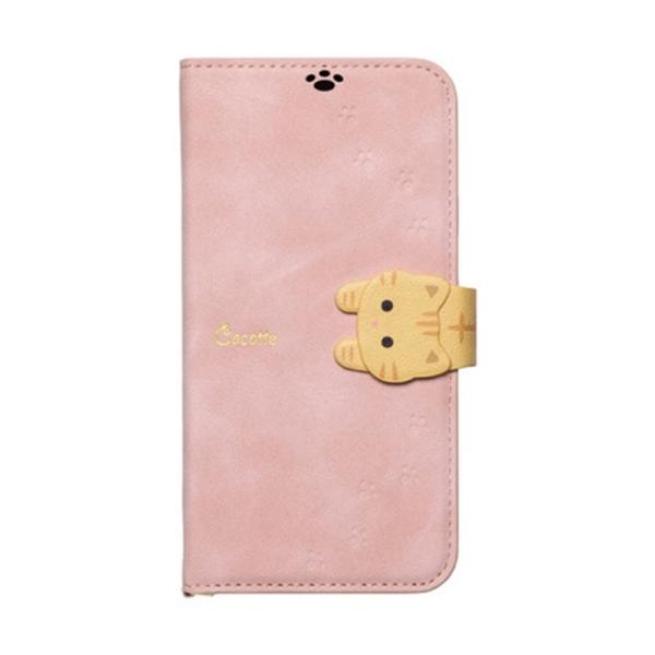 NATURAL design iPhone17対応 手帳型ケース（New Cocott） iP25-61-COT03 ピンクベージュ・人気の猫デザインケースがリニューアル・マグネットフラップ採用・Qiワイヤレス対応