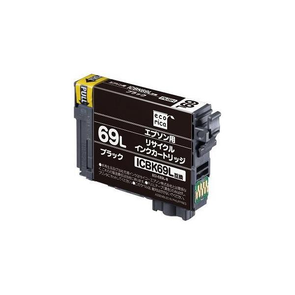 エコリカ エコリカ　リサイクルインク ECI-E69L-B ブラック・互換リサイクルインクカートリッジ・大容量タイプ