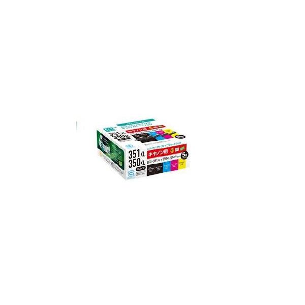 エコリカ エコリカ　リサイクルインク ECI-C351XL-5P 5色パック（ブラック/顔料、ブラック/染料、シアン/染料、マゼンタ/染料、イエロー/染料）・対応インクカートリッジはキヤノンBCI-351XL+350XL/5MP(5色セット）