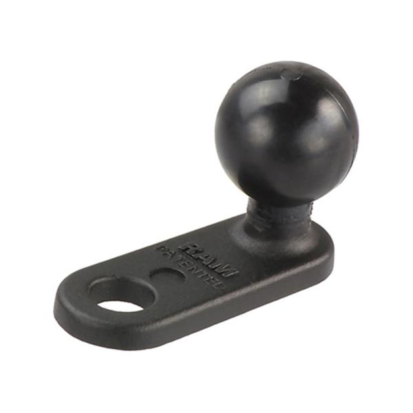 【発売日：2023年12月01日】RAM MOUNTS（ラムマント） ミラーベースB（ストレート） RAM-B252U ブラック・バイクのミラーなどに共締めでベースを固定する。11mmのネジ穴に対応。 直径1インチのゴム製ボールを有し、1イ...