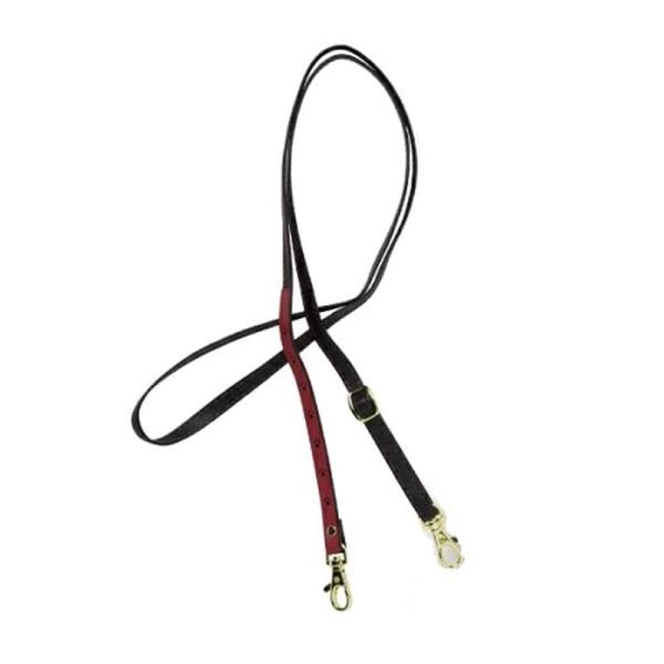 NATURAL design minette ショルダーストラップ SHS-MIN08 レッド/ブラック・長さ調節可能・ナスカン付き・接続パーツ付属