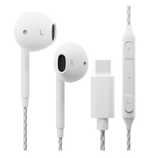 PGA USB Type-C ステレオイヤホン PG-SETC2WH2 ホワイト・断線しにくいタフコード・心地よい装着感・DAC搭載でノイズやゆがみを軽減