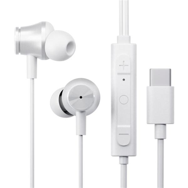 PGA USB Type-Cコネクタ ステレオイヤホン PG-SECE5WH2 ホワイト・アクティブノイズキャンセリング搭載・IPX4防水相当の防滴対応・手元で操作できる多機能リモコンを搭載