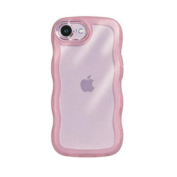 ＣＯＣＯｃａｓｅ iPhone 17e/16e 対応 クリアなくねくねケース 1818-17E16E-PINK ピンク・波型バンパーで握りやすい・エアポケット構造で衝撃吸収・わずか約28g、軽さも魅力