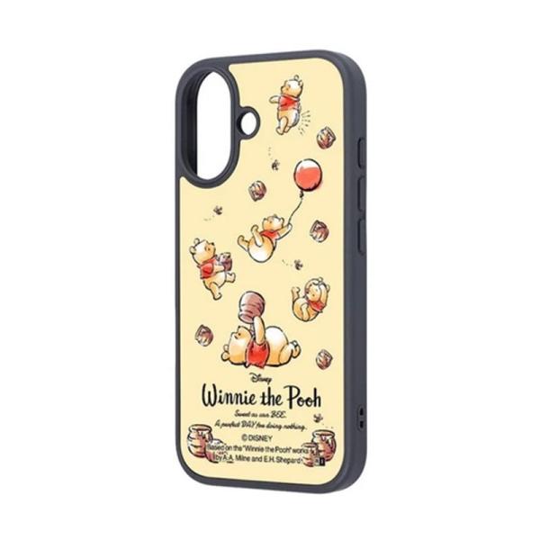 イングレム iPhone 17対応 ハイブリッドケース IQ-DP52K4TB/PO12 プーさんとはちみつ・ディズニーキャラクターデザイン・2つの素材で本体を守るハイブリッドケース・置いたときも画面やカメラが傷つきにくいフチ高設計