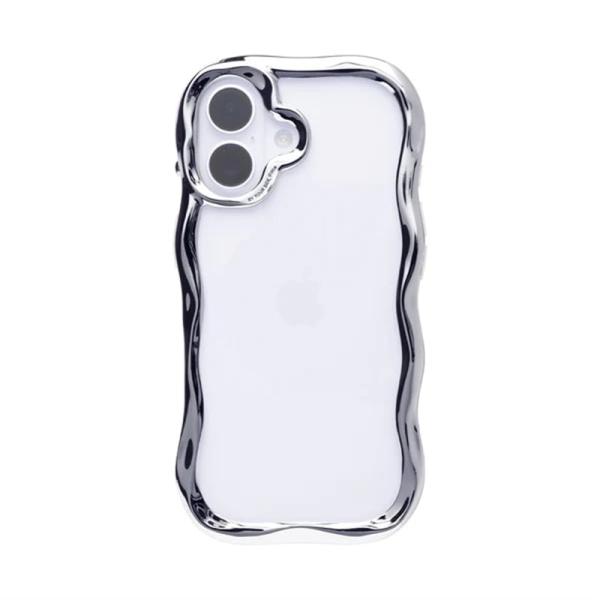 Hamee iPhone 17用 iFace BeBling Waveクリアケース 41-190146 シルバーお取寄せの場合の納期目安：8月中旬以降（6/12現在）・耐衝撃性が高く、日常の使用に耐える丈夫な設計・クリアな背面に、シールや写...