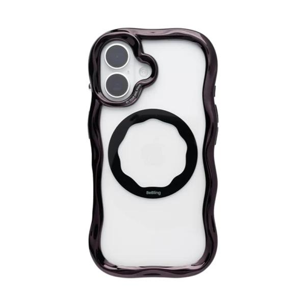 Hamee iPhone 17用 iFace BeBling Wave MagSynq クリアケース 41-190221 ブラックお取寄せの場合の納期目安：8月中旬以降（7/3現在）・MagSafe充電/各種MagSafeアクセサリー対応・...
