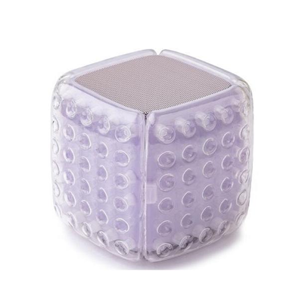 NAKAGAMI AIR mini SPEAKER YNG-AIR1(PL) パープル・キューブ型・ストラップ付属・耐衝撃仕様