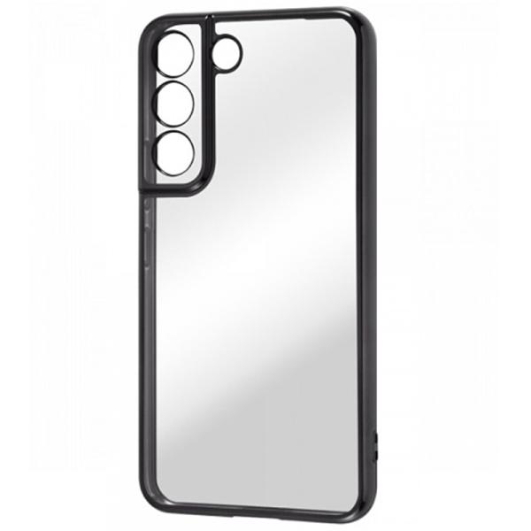 レイアウト Galaxy S22用Perfect Fit メタリックケース RT-GS22PFC2/BM ブラック・ソフト素材で耐衝撃・カメラ周りギリギリまで保護する精密設計・フラッシュ撮影時も光が写り込みにくい