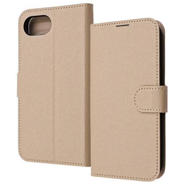 レイアウト iPhone 16e / iPhone 17e用 Like standard 手帳型レザーケース RT-P50ELC1/BE シャイニーベージュ・耐衝撃・マグネットベルト・大容量収納ポケット