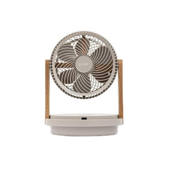 クワッズ ツインブレード3DDCサーキュレーター　DUOAIR DC(デュオエアDC) QS507 グレージュウッド・短時間乾燥・驚異のパワフル送風・インテリアに調和する木目調デザイン