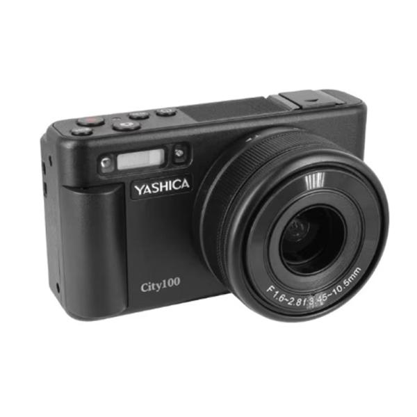 ヤシカ デジタルカメラ（City 100） YAS-DGC100-BK ブラック・YASHICA シティカメラシリーズ・3倍光学ズームと4倍デジタルズームを搭載・自動および手動のフォーカス機能を備える