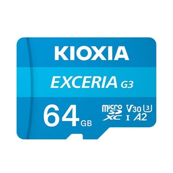 KIOXIA（キオクシア） EXCERIA G3 microSDXC UHS-I メモリカード KMU-C064G 容量：64GBお取寄せの場合の納期目安：8月以降（4/9現在）・4K以上の高画質動画撮影、アクションカメラ、スマートフォン、...