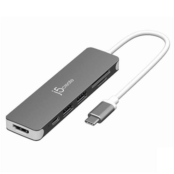 【発売日：2022年09月02日】j5 create USB-C to HDMI&amp;PD 6in1マルチアダプター JCD353 スペースグレー・USB Type-Cを備えたパソコンから6つの機能を拡張できる多機能マルチアダプター・別...
