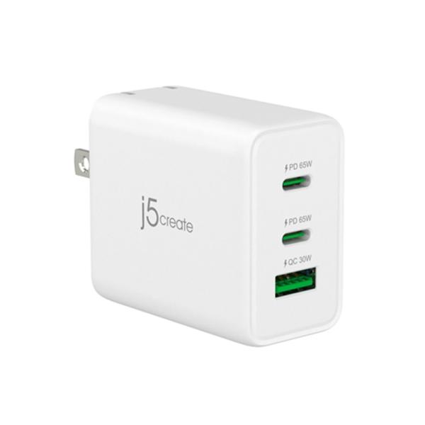 【発売日：2023年03月03日】j5 create PD65W対応 GaN USB3ポート急速充電器 JUP3365 ホワイト・窒化ガリウム搭載65W大出力で3台を同時に充電できるUSB充電器です。・搭載ポートは2ポートUSB-Cと1ポー...