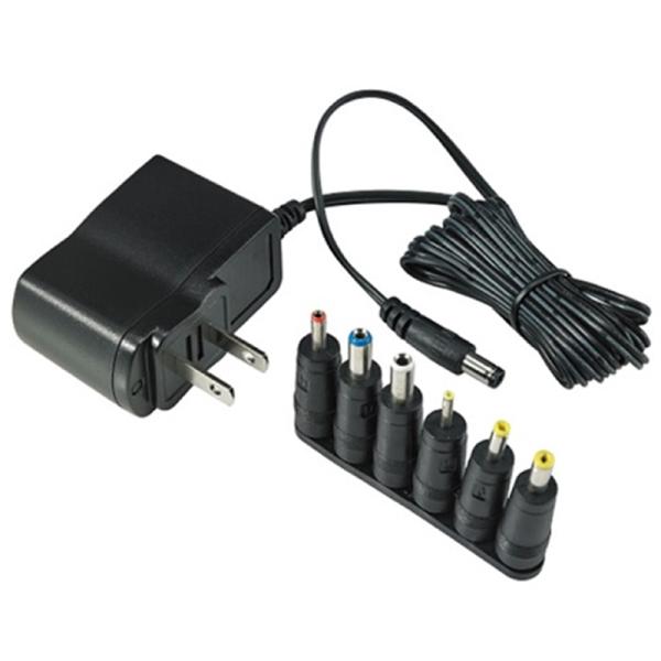 ELPA ＡＣ／ＤＣマルチアダプター ACD-060S ・家庭用コンセント（AC100V）をDC6Vの電圧に変換・高容量1000mA、6種類の変換プラグ付・安定化回路内蔵