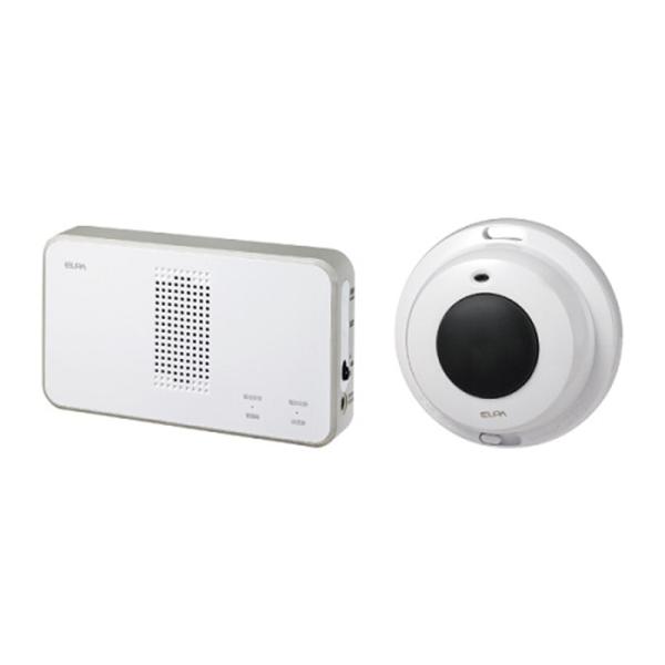ELPA ワイヤレスチャイム　防水セット EWS-S5032 <b><u>※電池別売（アルカリ）単３×３本　※送信機用 / （アルカリ）単４×２本　※受信機用</u></b>・受信器＋防水押ボ...