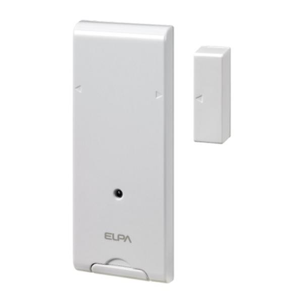ELPA ワイヤレスチャイム（ドア開閉センサー送信器） EWS-P34 <b><u>※電池別売（コイン電池）ＣＲ２０３２×１個</u></b>・配線が不要なワイヤレスタイプ・電波の到達距離は見...