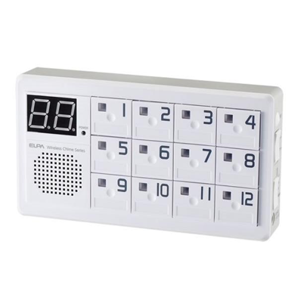 ELPA ワイヤレスチャイム１２ＣＨ受信器 EWS-P70 ・最大12台までの送信器を登録可能・配線が不要なワイヤレスタイプ・音量調節3段階・※こちらの商品のお取り付けは行っておりません。宅配業者によるお届けまでとなります。