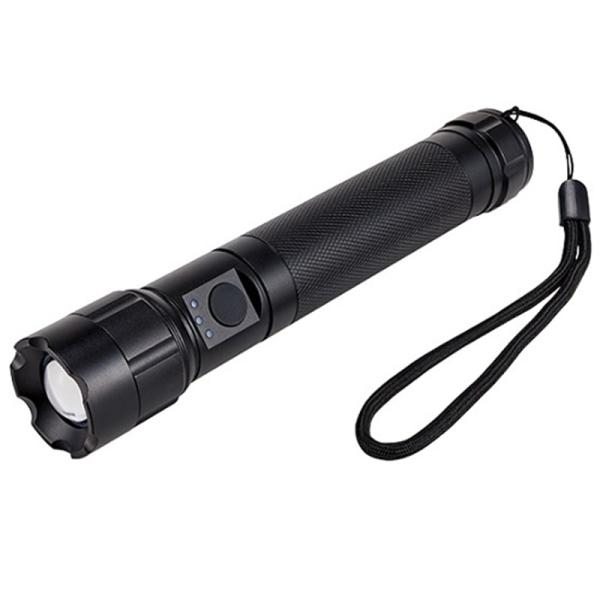 ELPA インジケーター付きLEDアルミライト　650ルーメン DOP-EP560 <b><u>※電池別売（アルカリ）単４×３本</u></b>・単四電池 6本でも3本でも使える二段式 電池ホ...