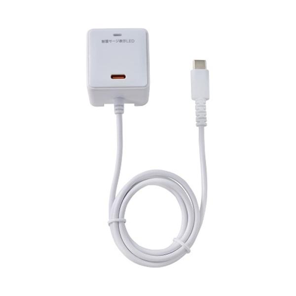 ELPA 耐雷USB充電器（1ｍ）　USB-Cポート付 CHCR-SPC10WH ホワイト・雷に強い・断線しにくい強化コネクター・USB-Cポート付