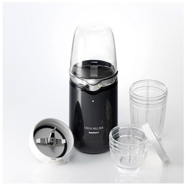 岩谷産業 クラッシュミルサー IFMCR22G ブラック系・レンジ加熱OKのガラス容器採用・4枚刃仕様・レシピ付き