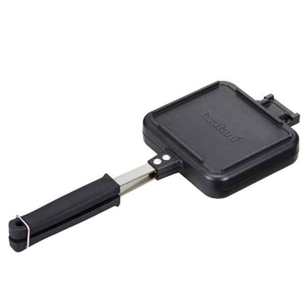 岩谷産業 ホットサンドグリル CB-P-HSG ブラック【数量限定・未開封店頭在庫】・直火で美味しいカセットこんろ専用ホットサンドグリル・セパレート式の2WAY仕様・多彩なメニューが楽しめるレシピ付き