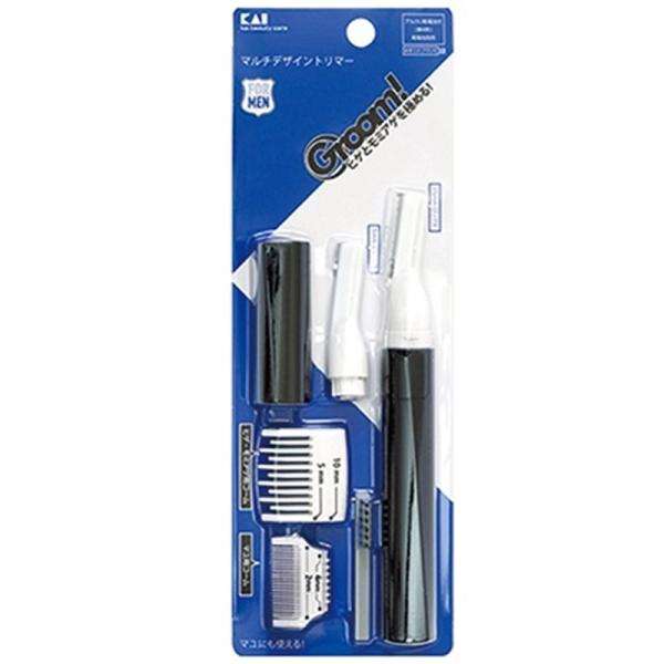 貝印 Ｇｒｏｏｍ！　マルチトリマー HC3001 <b><u>※電池別売（アルカリ）単４×１本</u></b>・刃の交換が簡単にできる新電動トリマー・マユのお手入れ用と、ヒゲ・もみあげなどのお...
