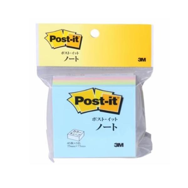 スリーエム ポストイット ノート カラーキューブ CP-33 ブルー, グリーン, イエロー, ピンク, ホワイト・多色アソート（ブルー, グリーン, イエロー, ピンク, ホワイト）・75 mm x 75 mm, 225 枚・キューブタイプ