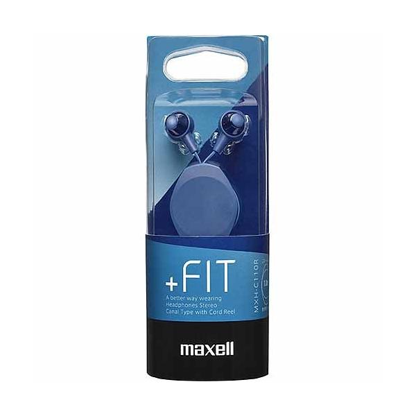 maxell（マクセル） インナーイヤーデザインタイプ MXH-C110RDB ダークブルーお取寄せの場合の納期目安：6月中旬以降（5/15現在）・カナル型ヘッドホン「+FiT」シリーズ・耳にぴったり”快適なフィット感が心地良いサウンドを演...