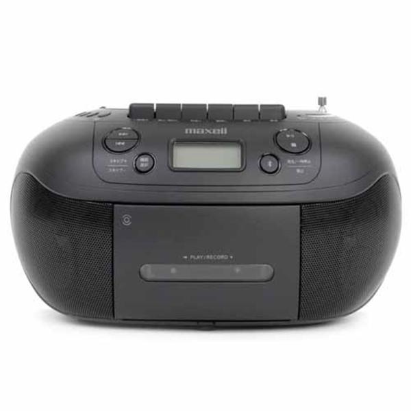 【発売日：2026年02月25日】maxell（マクセル） Bluetooth対応CDラジオカセットレコーダー MXCR-200 ブラック・Bluetooth機能搭載。ワイヤレスヘッドホンやBluetooth機器を接続して楽しめる・USB ...