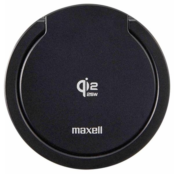 【発売日：2026年01月28日】maxell（マクセル） Qi(チー)対応ワイヤレス充電器「Air Voltage(エアボルテージ)」 WP-PD31BK ブラック・マグネット式で充電位置合わせがかんたん*2・リング部は好みの角度に調整で...