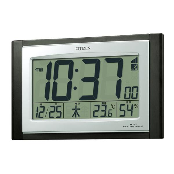 【発売日：2009年07月24日】シチズン時計 電波デジ時計掛置兼用（パルデジットコンビＲ０９６） 8RZ096-023 濃茶木目仕上お取寄せの場合の納期目安：3月下旬以降（3/6現在）・12時間（午前・午後表示付）・24時間表示切換式・カ...