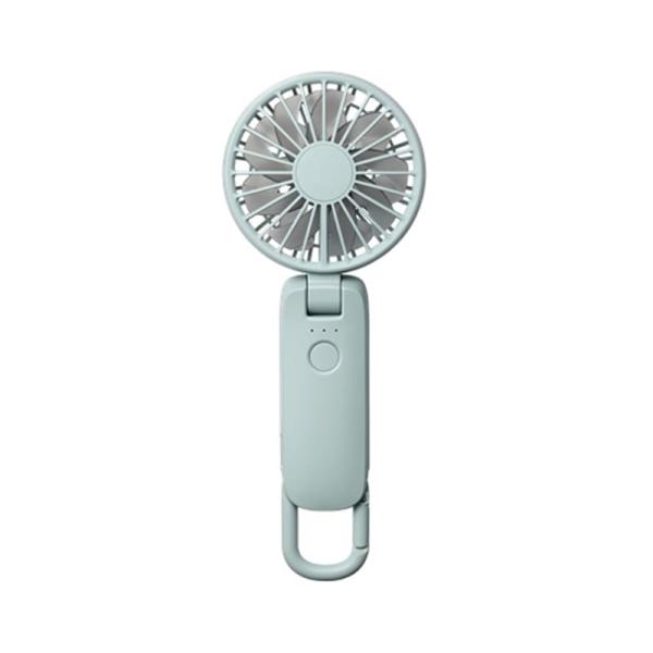 RHYTHM（リズム） ハンディファン　Silky Wind Mobile 4 9ZF042RH04 ブルー・大風量2重反転ファン・3way（ハンディー・ハンズフリー・デスク）・カラビナ付