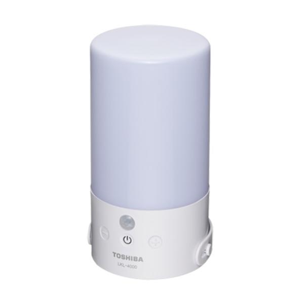 東芝（TOSHIBA） ＬＥＤランタン LKL-4000(W) ホワイト<b><u>※電池別売（アルカリ）単３×３本</u></b>・明るさ選べる無段階調光付（約6〜最大約200ルーメン）・様...