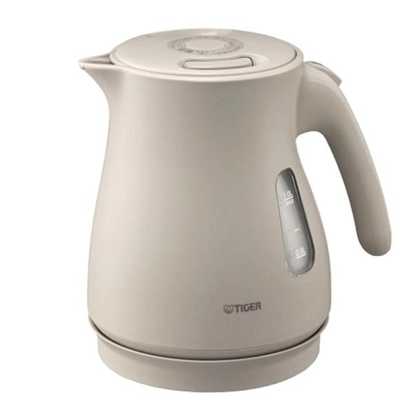 【発売日：2024年09月01日】タイガー魔法瓶 蒸気レス電気ケトル　1.0L　（QUICK&amp;SAFE+） PCV-A100 CU アーバンベージュ・カップ1杯分 約57秒！スピード沸とう・置き場所も選ばない蒸気レス、充実の安全設計...