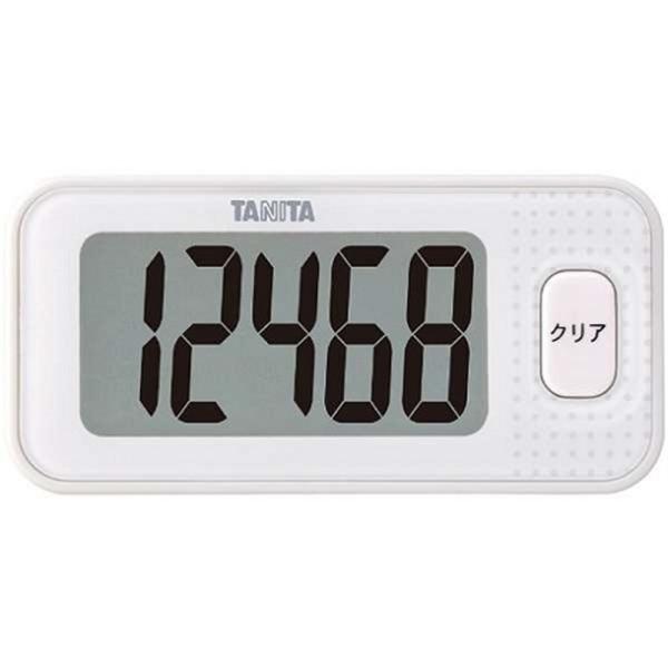 【発売日：2017年02月01日】タニタ 大文字３Ｄセンサー歩数計（ＣＲ２０３２×１付） FB-740-WH ホワイト・3Dセンサー搭載歩数計　文字高19mmの見やすい大型液晶・ストラップを通しやすい大きな穴・設定いらずカンタン歩数計